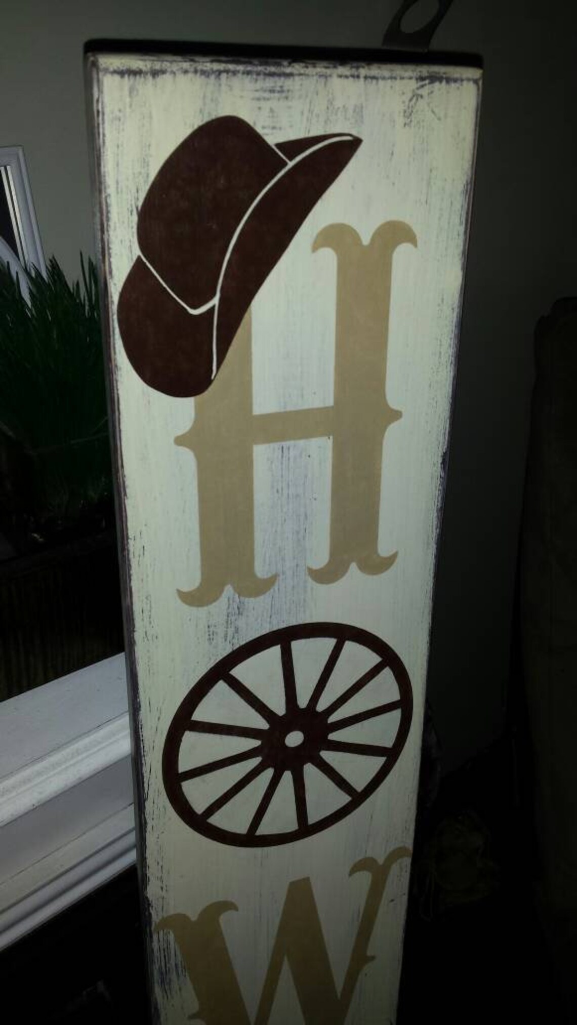 Howdy Porch Sign Vertical Wood Sign Distressed Wood Rustic | Etsy