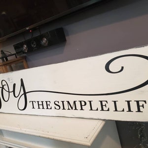 Enjoy the Simple Life Sign Horizontal Wall Hanging Porch Sign Rustic ...
