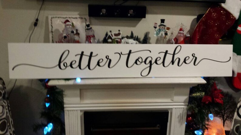 Better Together Sign Horizontal Bedroom Wall Hanging Large | Etsy