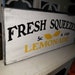 Lemonade Sign Fresh Squeezed Lemonade Sign Rustic Farmhouse Kitchen ...
