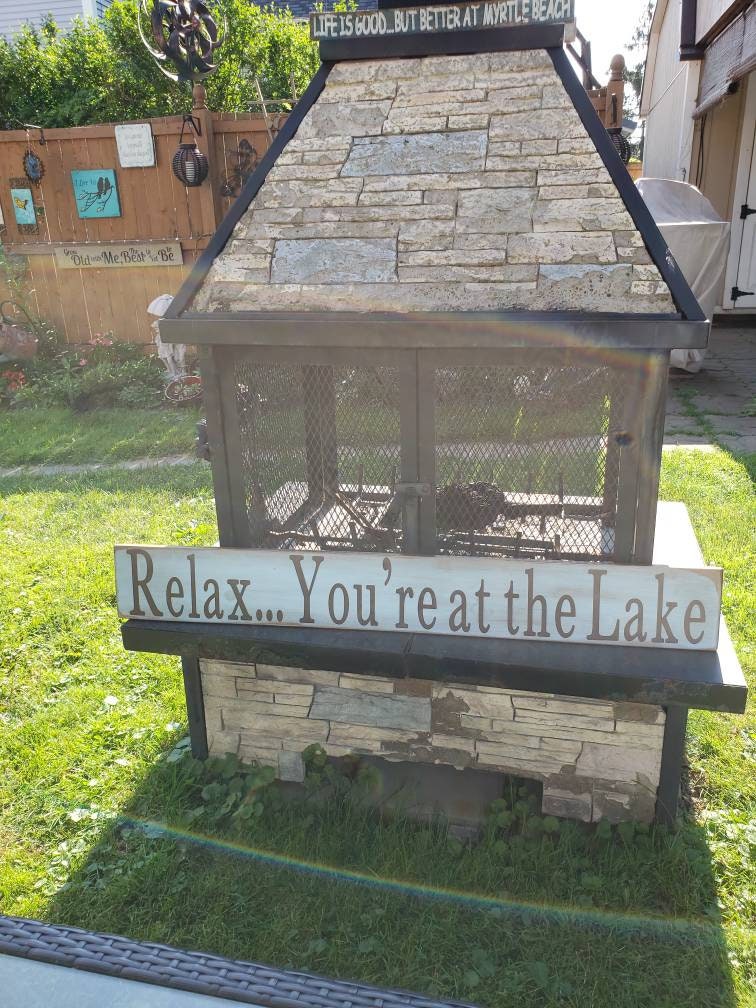 Lake Sign Large Relax...you're at the Lake Sign Wall Hanging Beach ...