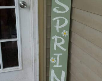 Spring Wood Porch Sign - Etsy