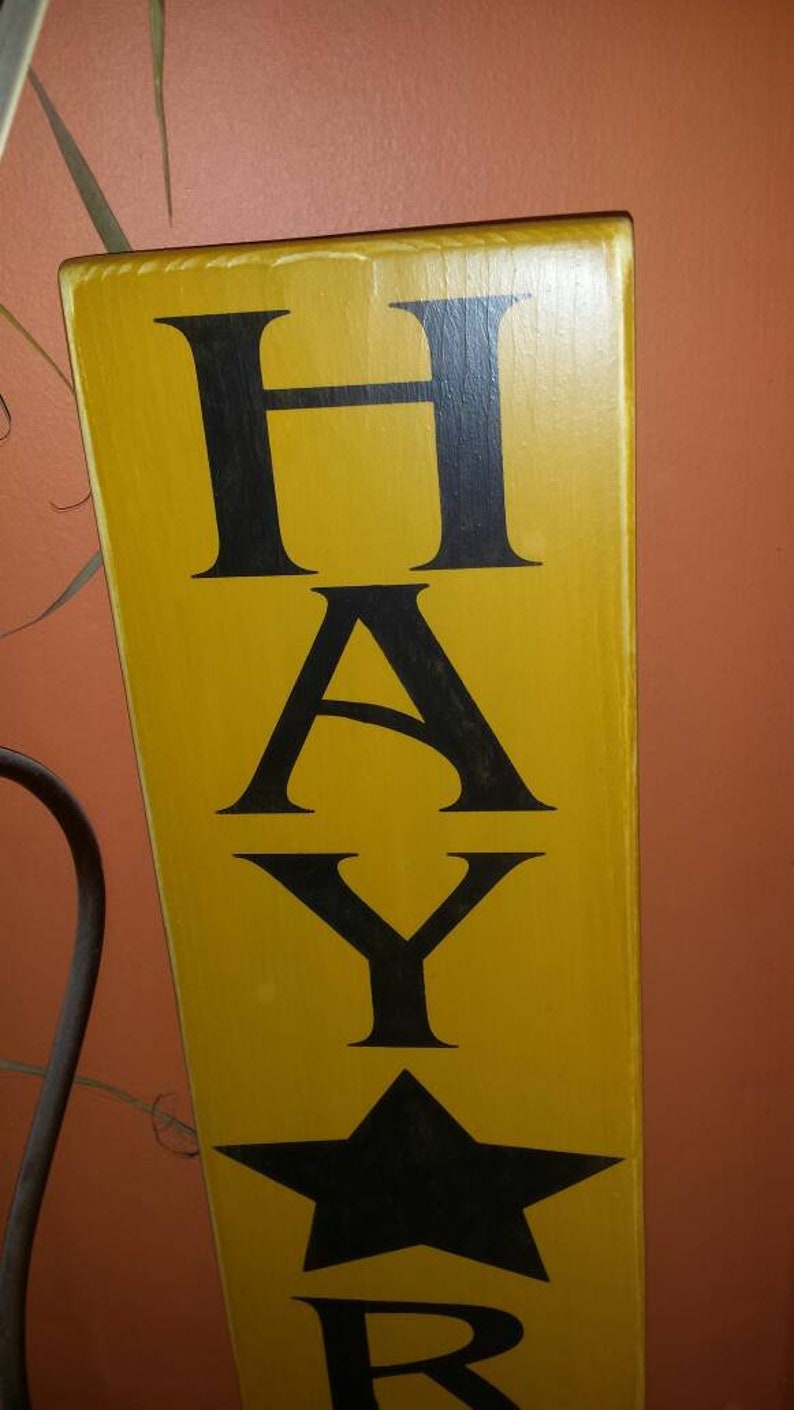 HayRide Distressed Wood Sign Rustic Fall Entryway Large Porch | Etsy