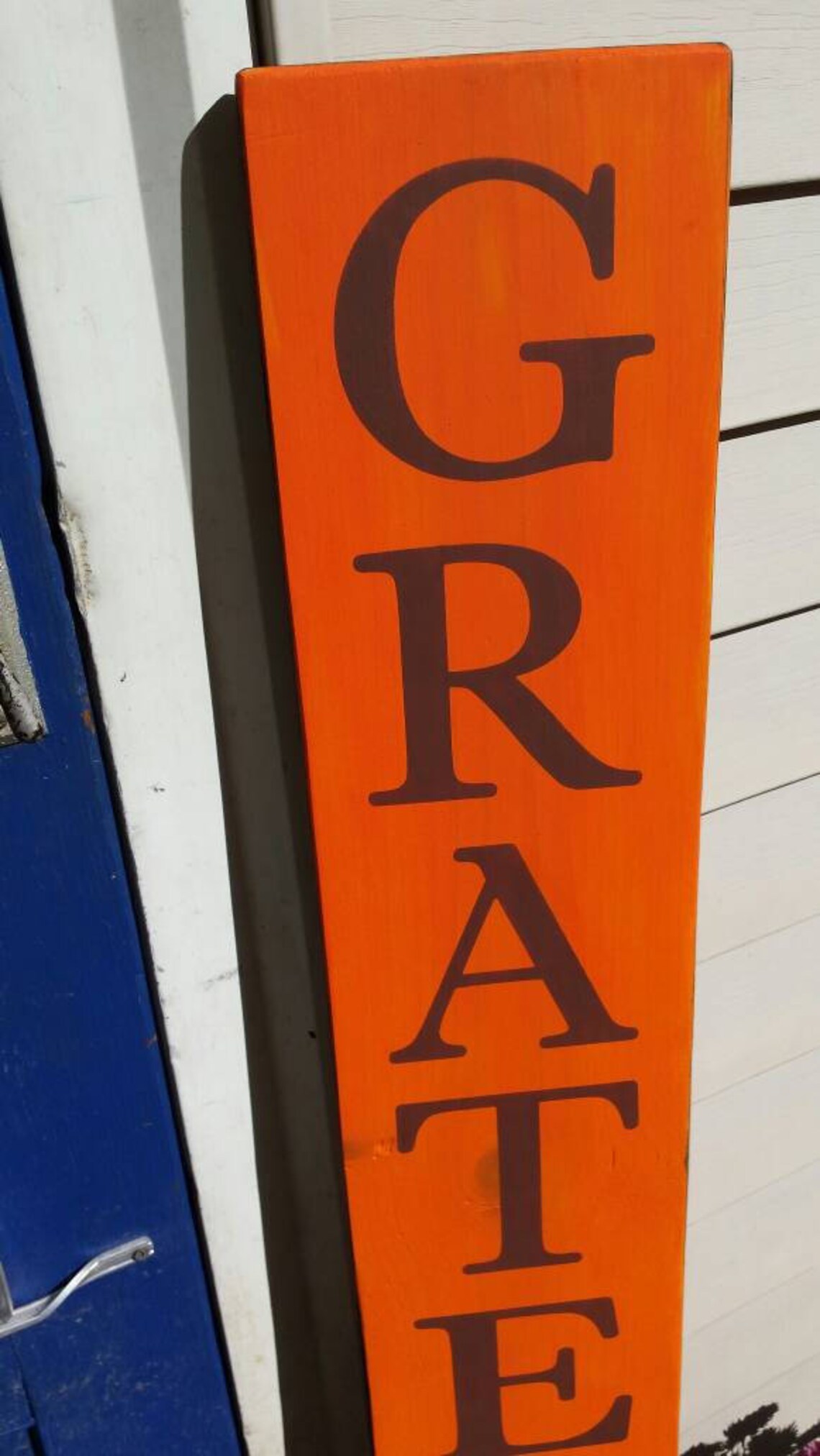 Grateful Wood Porch Sign Vertical Reversible Entryway Sign - Etsy