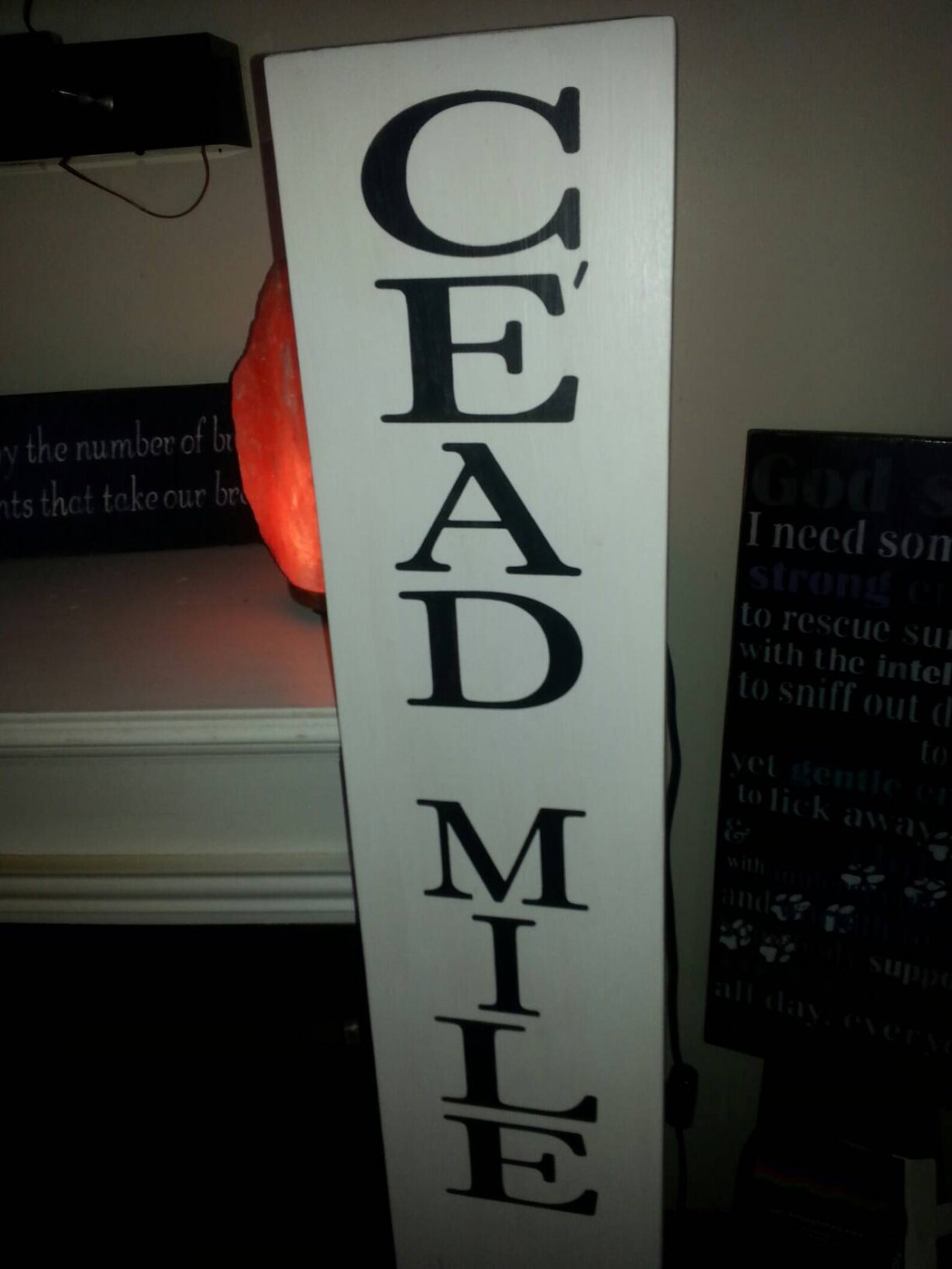 Cead Mile Failte Vertical Sign Gaelic Irish Hundred Thousand | Etsy