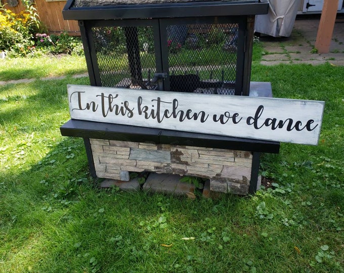 In This Kitchen We Dance Sign Kitchen Sign Horizontal | Etsy