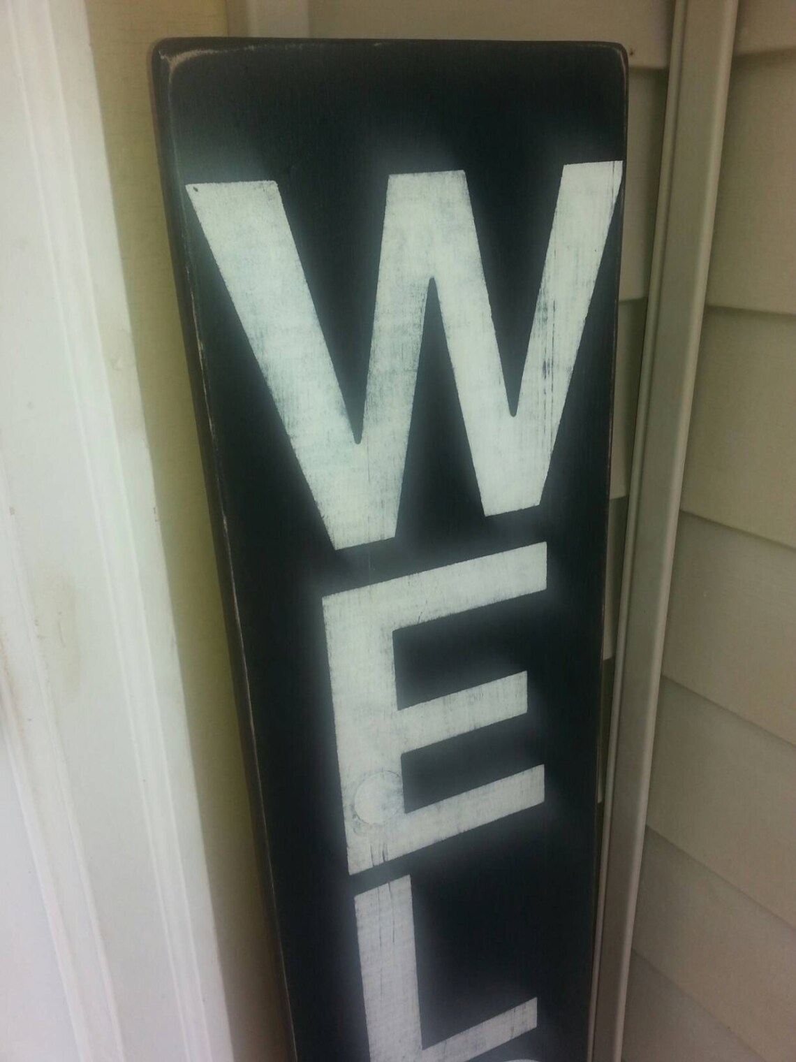 Welcome Extra Large Porch Sign Vertical Wood Sign 48x7 Entryway Sign ...