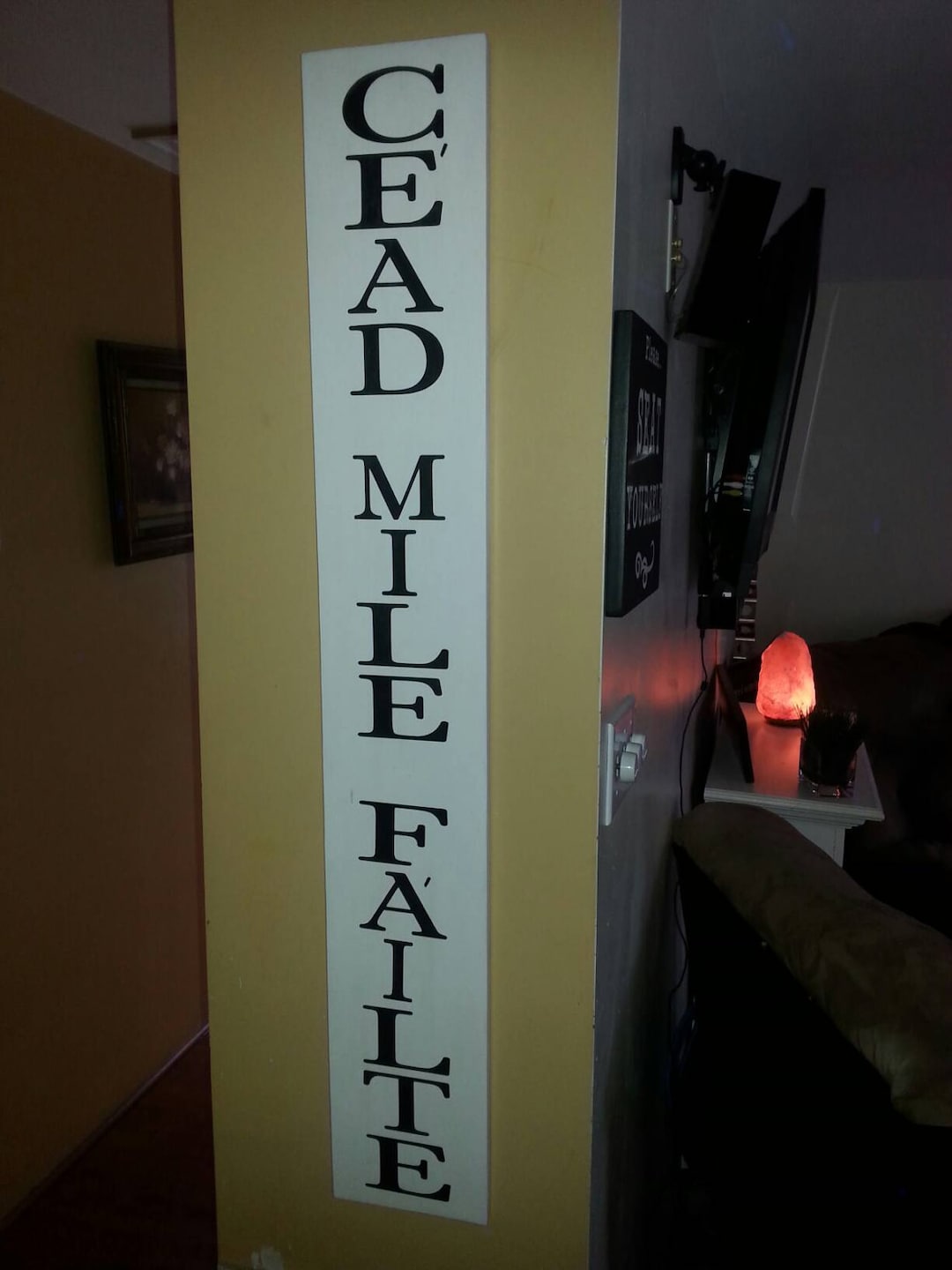 Cead Mile Failte Vertical Sign Gaelic Irish Hundred Thousand Welcome ...