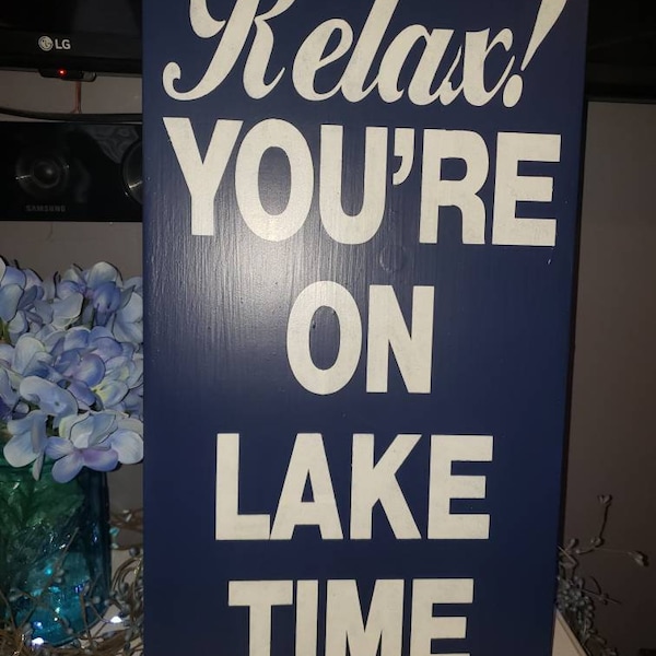 Lake Relax Sign - Etsy