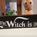 The Witch is in Sign Halloween Witch Sign Distressed Wood Wall Hanging ...