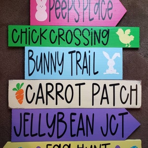 Easter Sign Easter Directional Sign Easter Porch Sign Wood Arrow Easter ...