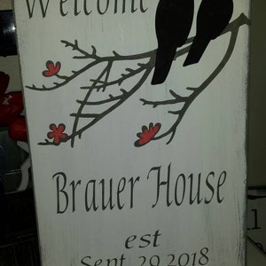 Personalized Welcome Sign Distressed Wood Large Wall Hanging - Etsy