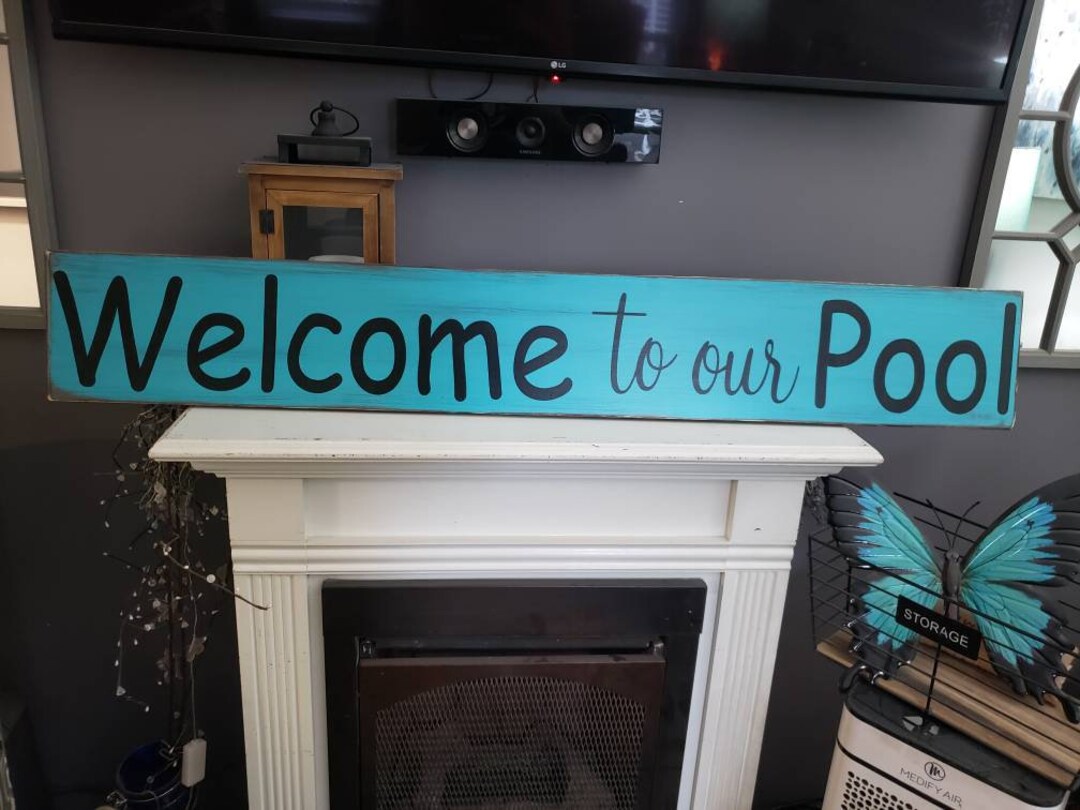 Welcome to Our Pool Sign Pool Sign Life is Better by the Pool Sign ...