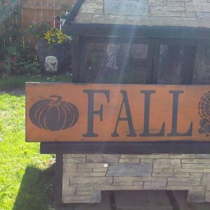 Fall Distressed Wood Sign Rustic Extra Large Wall Hanging Oversized ...