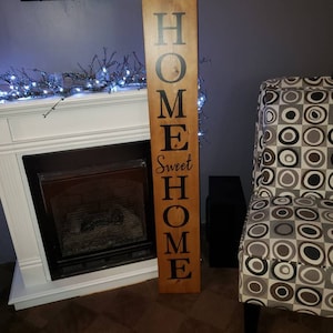 Home Sweet Home Extra Large Porch Sign Vertical Wood Sign Entryway Sign ...
