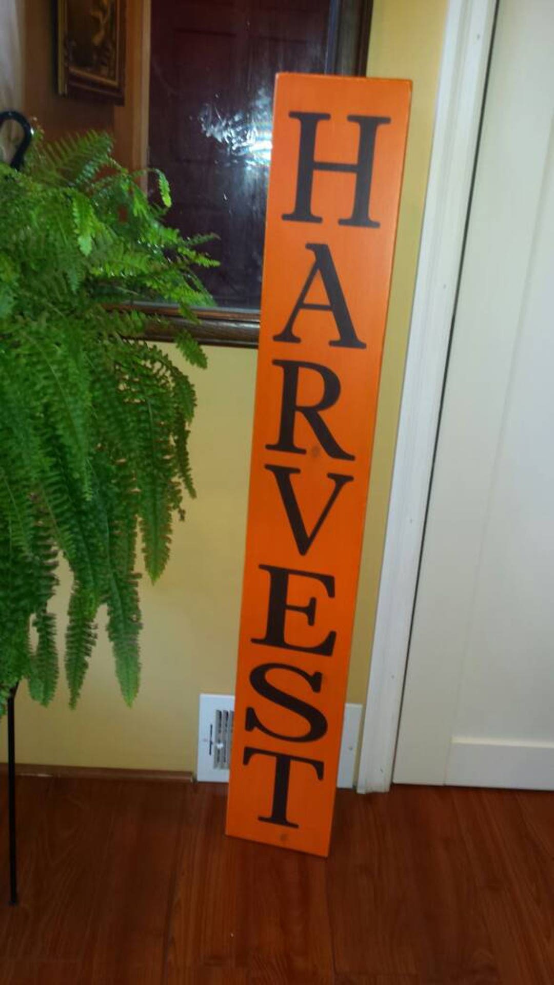 Harvest Porch Sign Fall Thanksgiving Decoration Vertical Entryway Sign ...