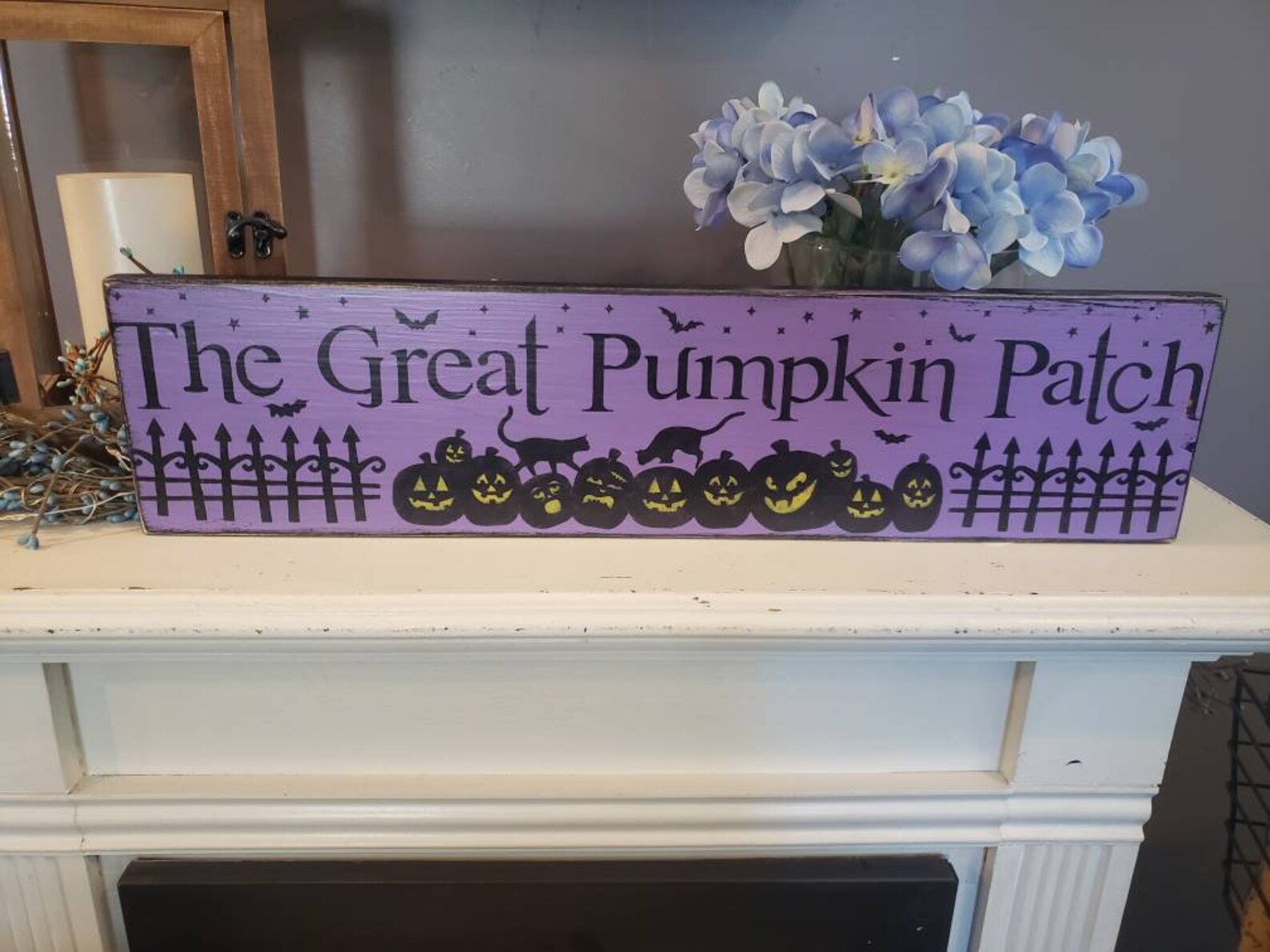 The Great Pumpkin Patch Wood Sign Halloween Sign Primitive - Etsy
