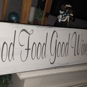 Good Food Good Wine Good Friends Good Times Sign 4 Ft Wood Sign Large ...