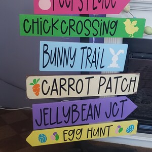 Easter Sign Easter Directional Sign Easter Porch Sign Wood Arrow Easter ...