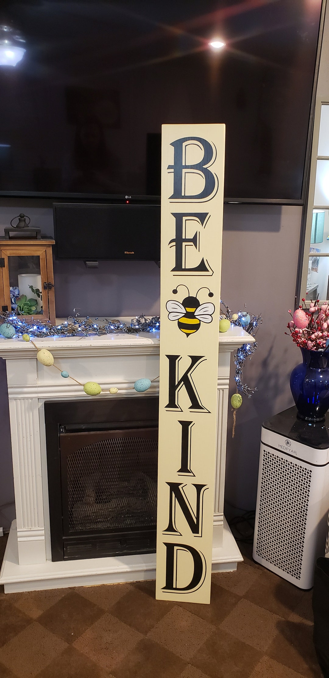 Bee Sign Bee Kind Porch Sign Bee Decor 5 Ft Entryway Front Door Leaner ...