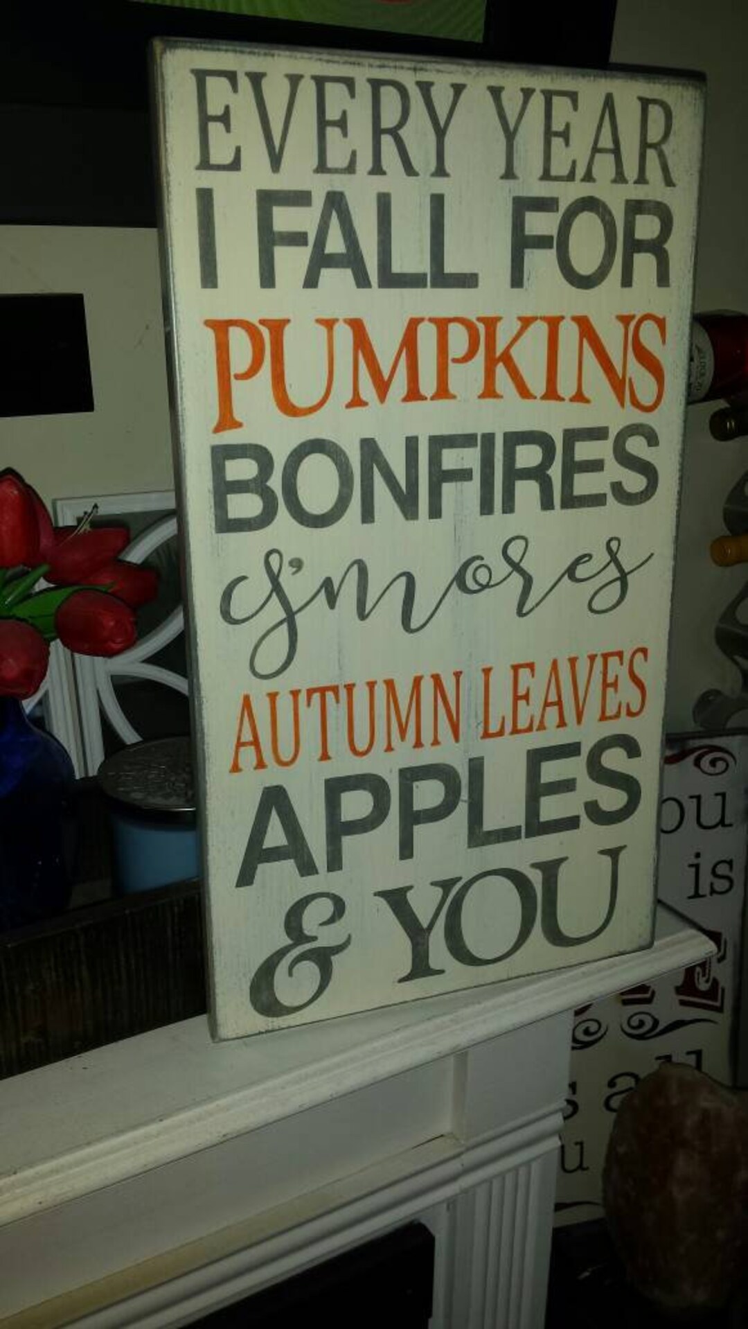 Every Year I Fall for Pumpkins Bonfires Smores Autumn Leaves Apples ...