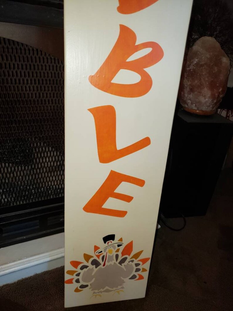 Gobble Gobble Porch Sign Reversible Vertical Sign Rustic - Etsy