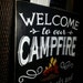 Campfire Wood Sign Distressed Wood Sign Welcome to Our Campfire Where ...