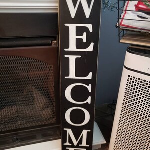 Welcome Distressed Wood Sign Primitive Star Rustic Entryway Kitchen ...