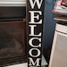 Welcome Distressed Wood Sign Primitive Star Rustic Entryway Kitchen ...