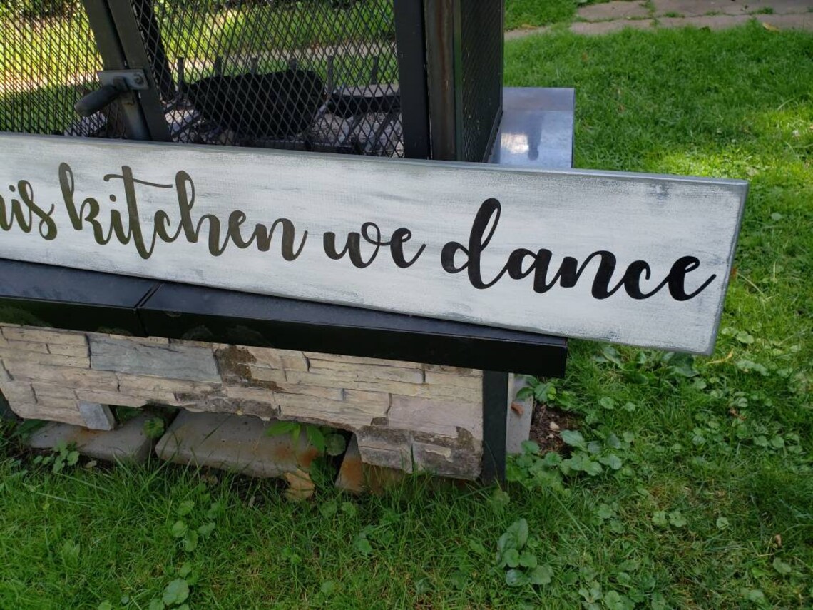 In This Kitchen We Dance Sign Kitchen Sign Horizontal | Etsy