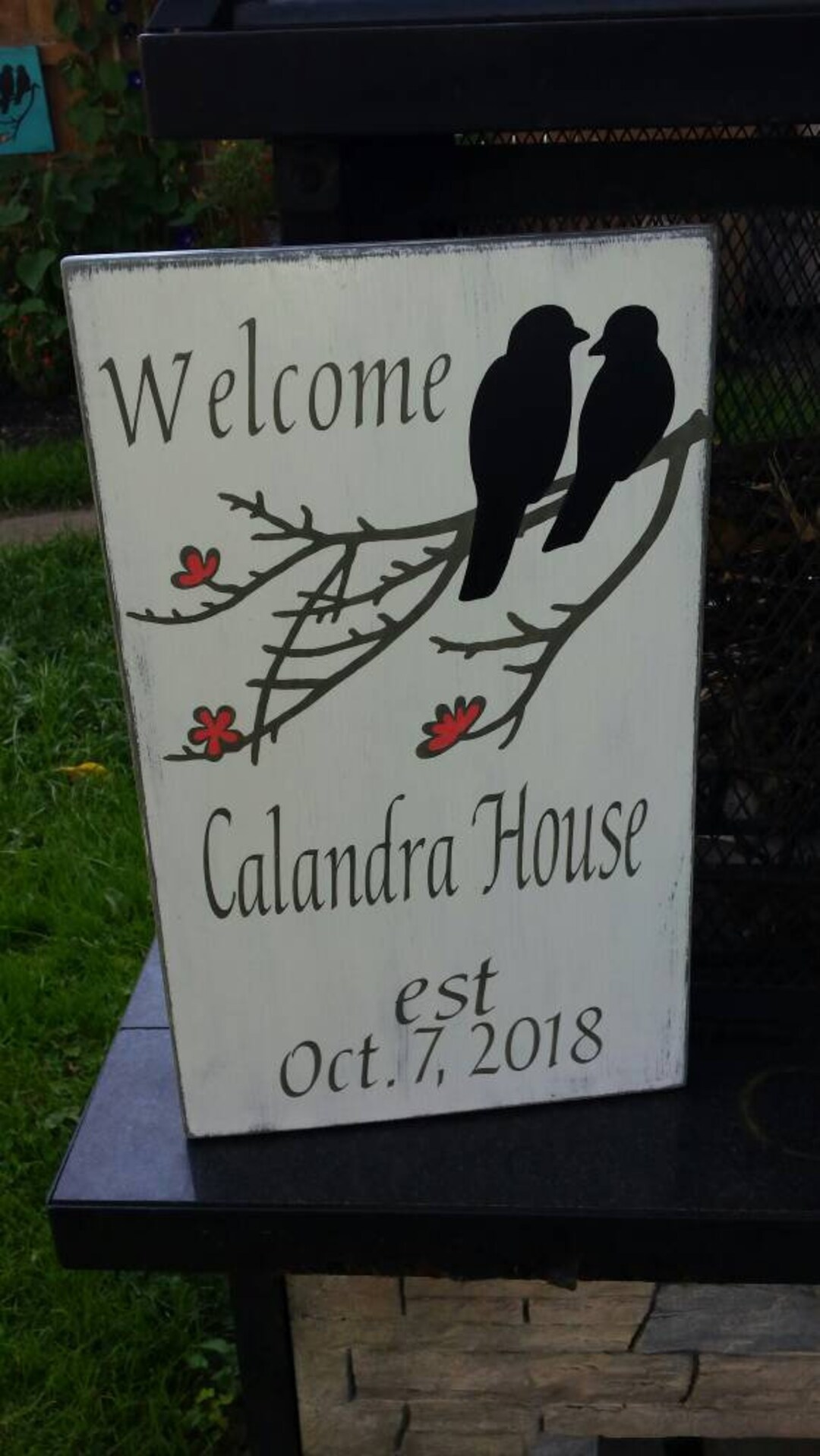 Personalized Welcome Sign Distressed Wood Large Wall Hanging - Etsy