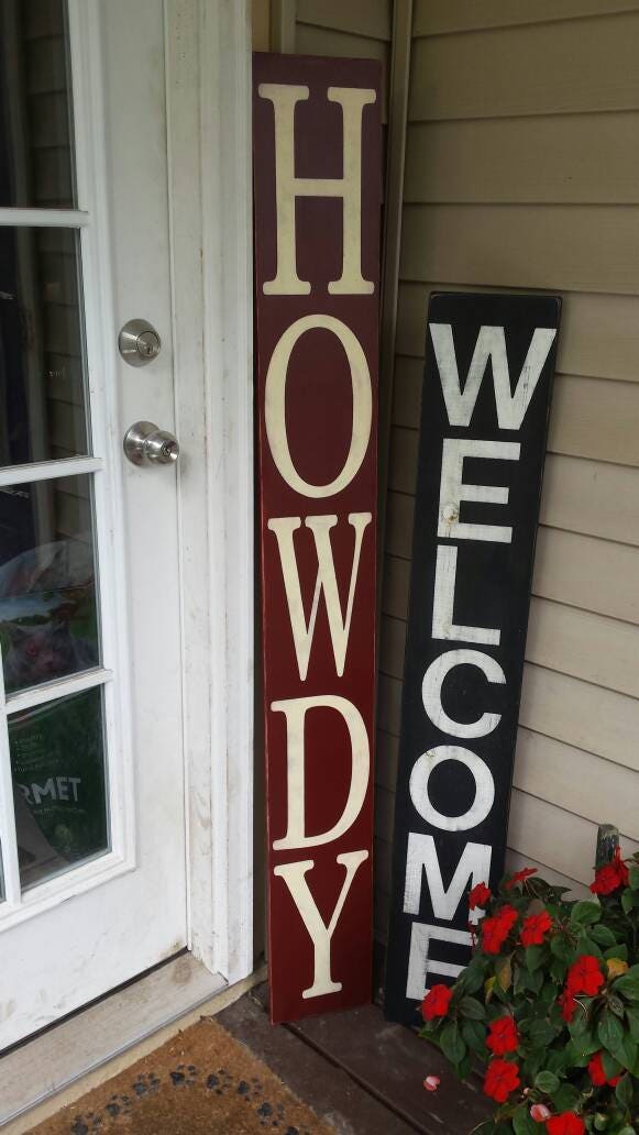 Hotty Toddy Porch Sign 5 Ft Vertical Distressed Wood Sign - Etsy
