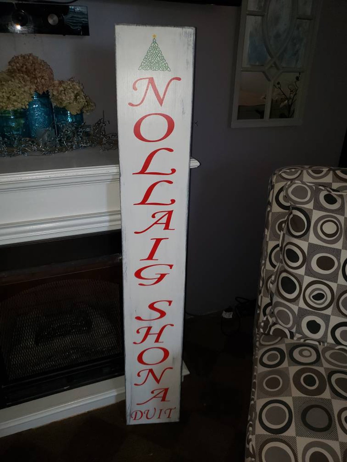 Nollaig Shona Duit Sign Gaelic Irish Merry Christmas Sign Reversible ...