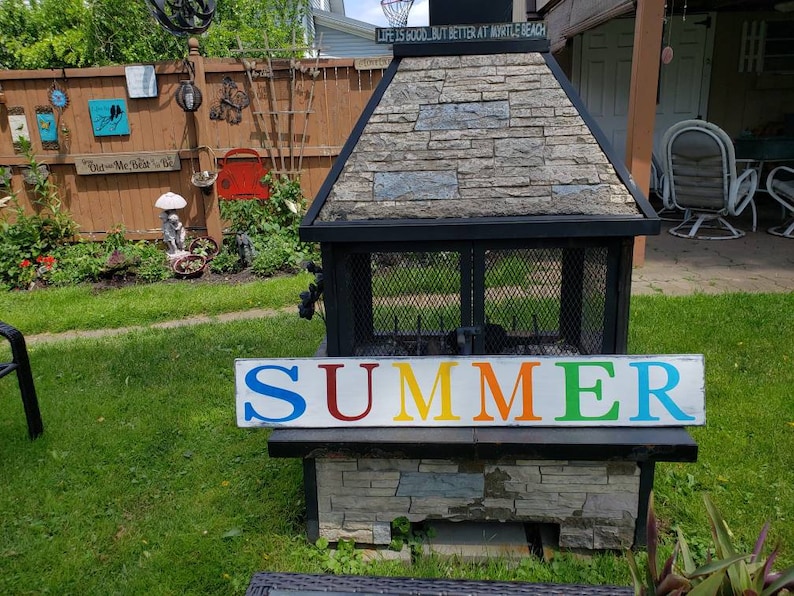 Summer Porch Sign Horizontal Distressed Wood Sign Rustic Extra Large ...