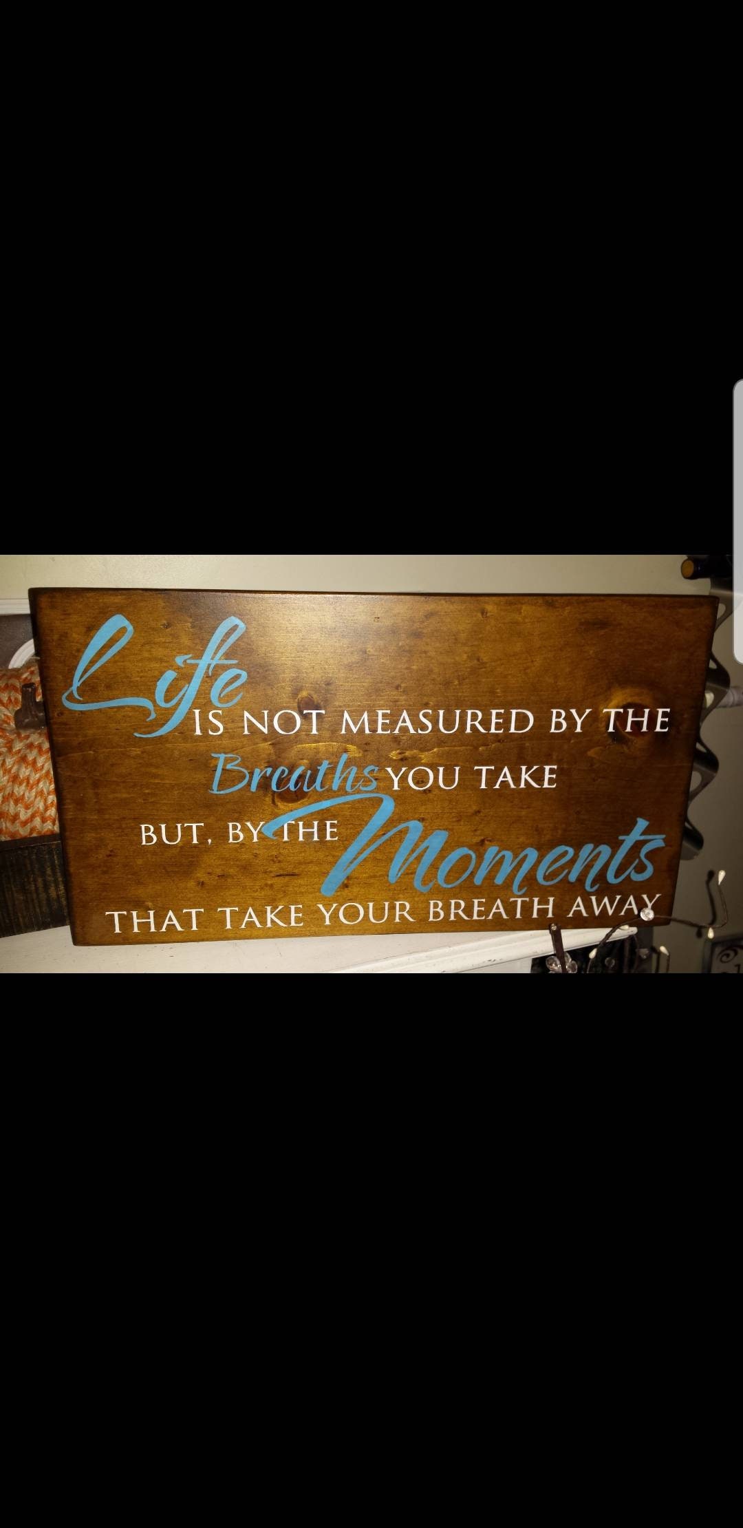 Life is Not Measured by the Number of Breaths We Take Sign Rustic Wood ...