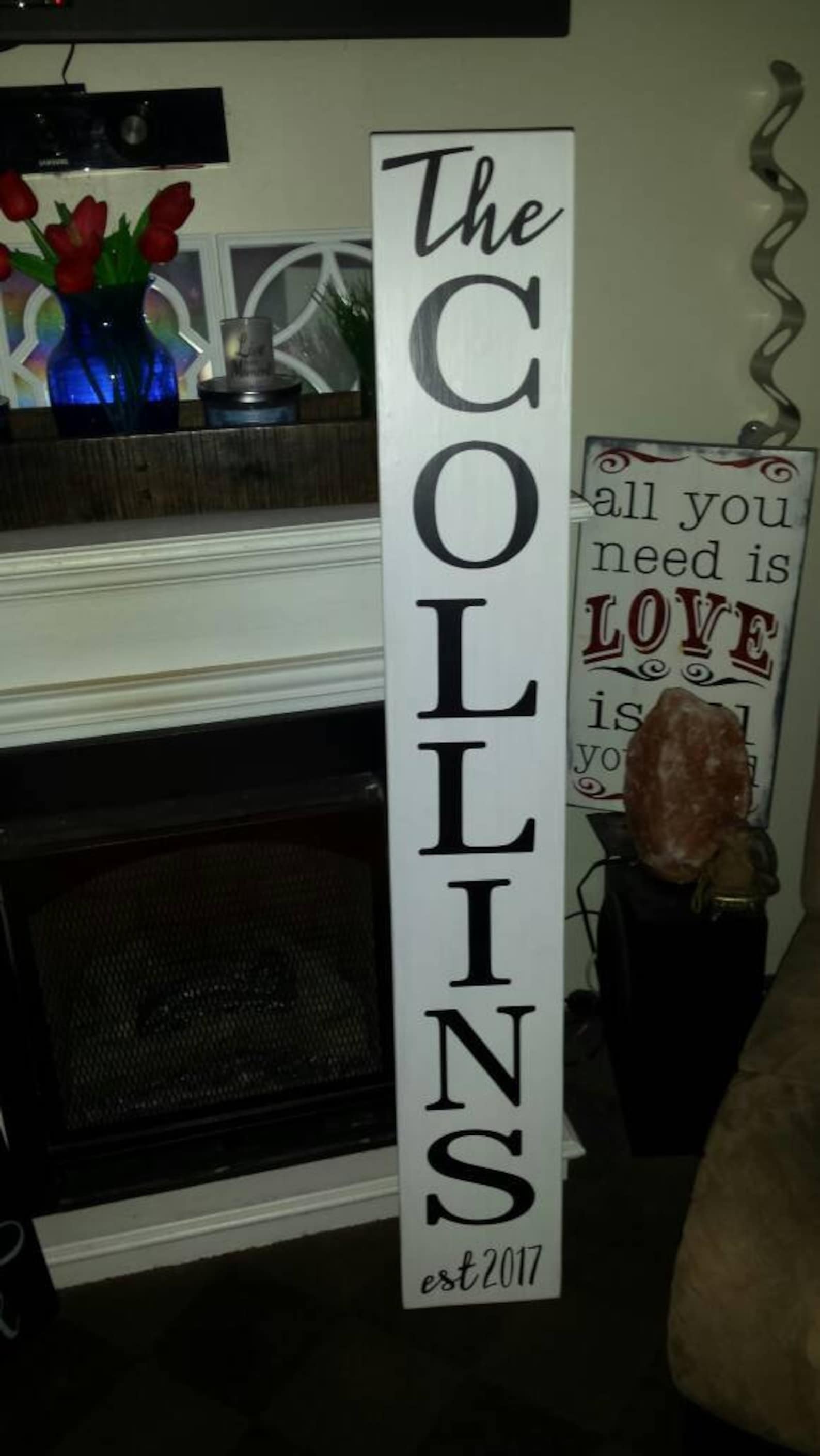 Personalized Extra Large Porch Sign Vertical Entryway Wood - Etsy Canada