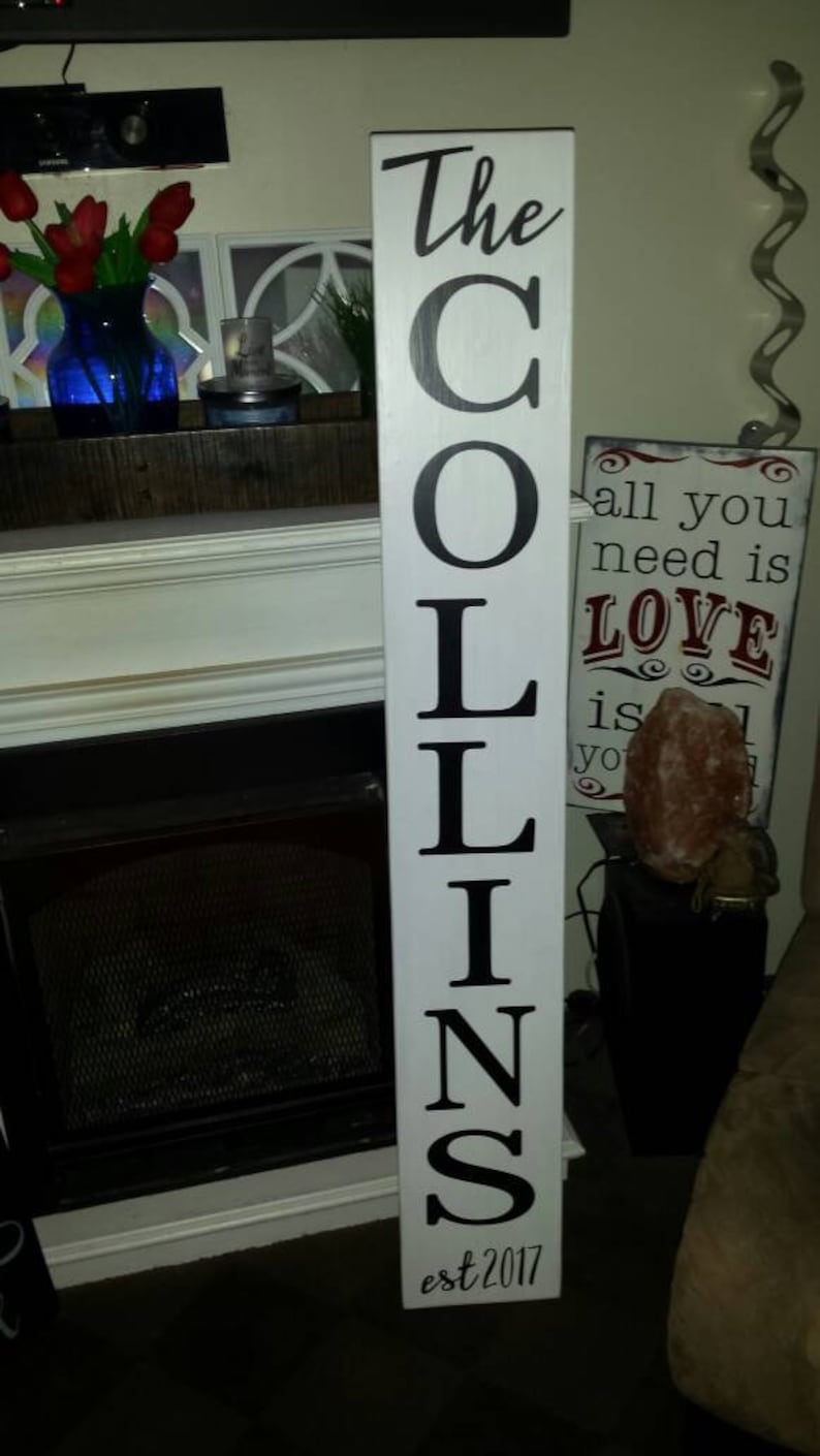 Personalized Extra Large Porch Sign Vertical Entryway Wood - Etsy