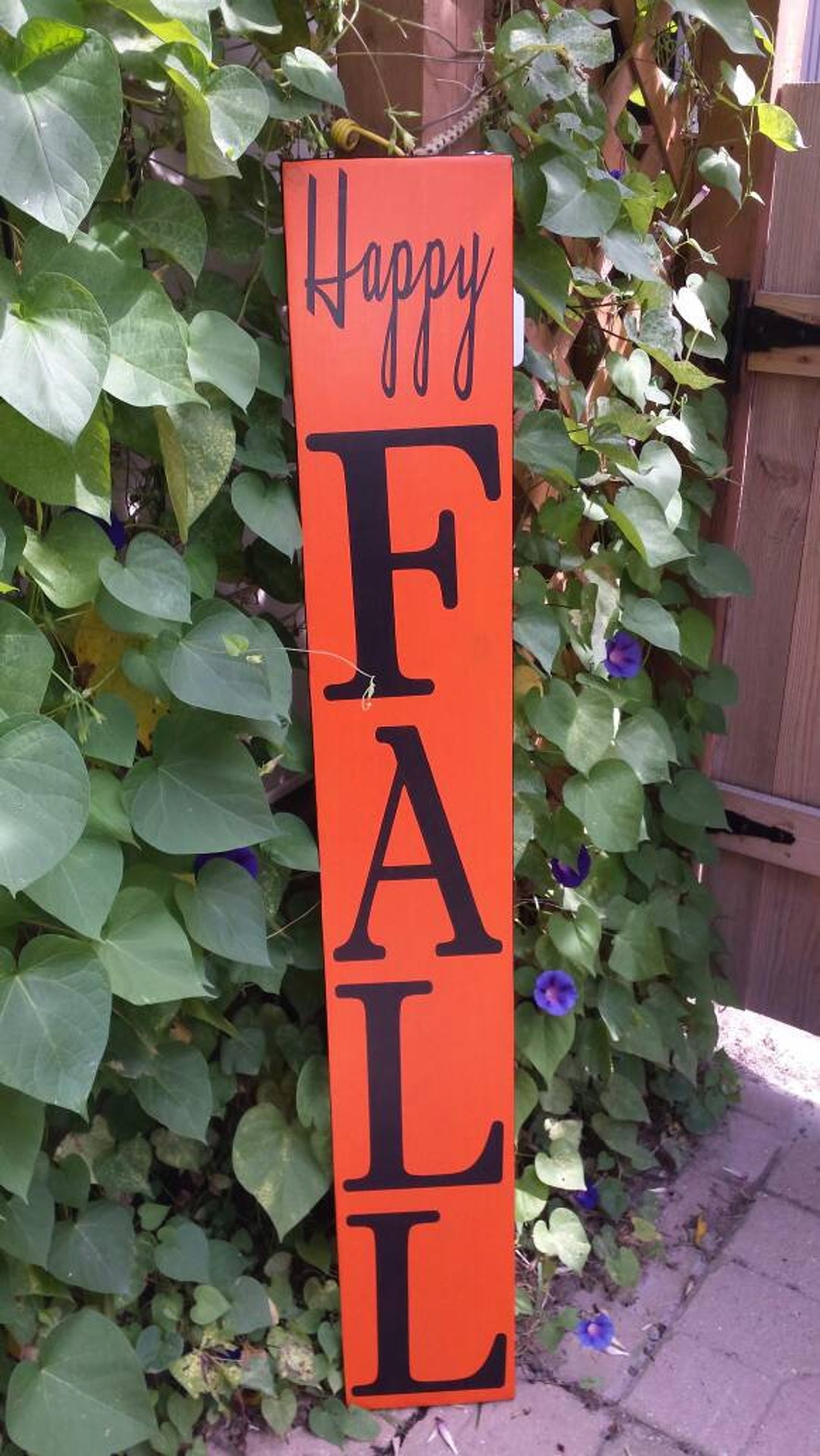 Happy Fall 5ft Reversible Wood Sign Entryway Sign Distressed Wood ...