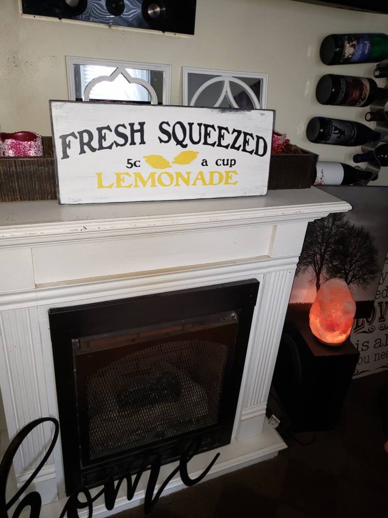 Lemonade Sign Fresh Squeezed Lemonade Sign Rustic Farmhouse - Etsy