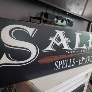 Salem Sign Witches Sign 12x48 Porch Sign Halloween Sign Distressed Wood ...