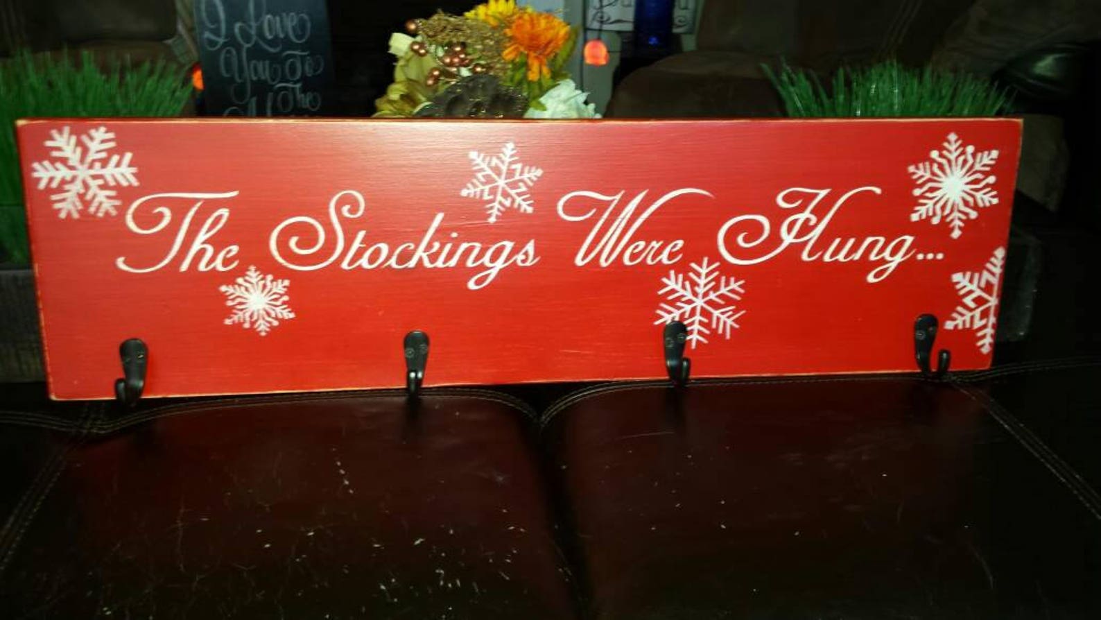 The Stockings We're Hung Sign Rustic Stocking Hanger - Etsy