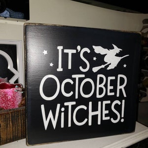 October 31 Sign Halloween Sign Rustic Distressed Wood Wall Hanging ...