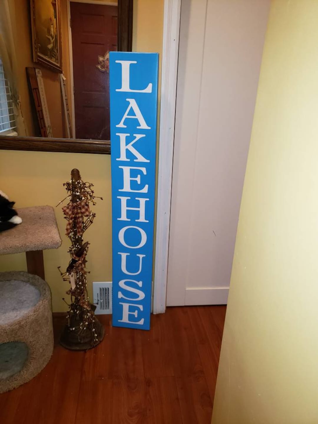 Lakehouse Sign Porch Sign Large Entryway Wood Sign Distressed Rustic ...