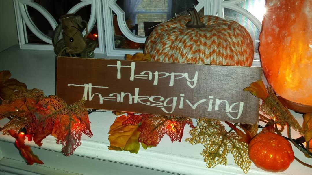 Happy Thanksgiving Wood Sign Distressed Pallet Wood Wall Hanging ...
