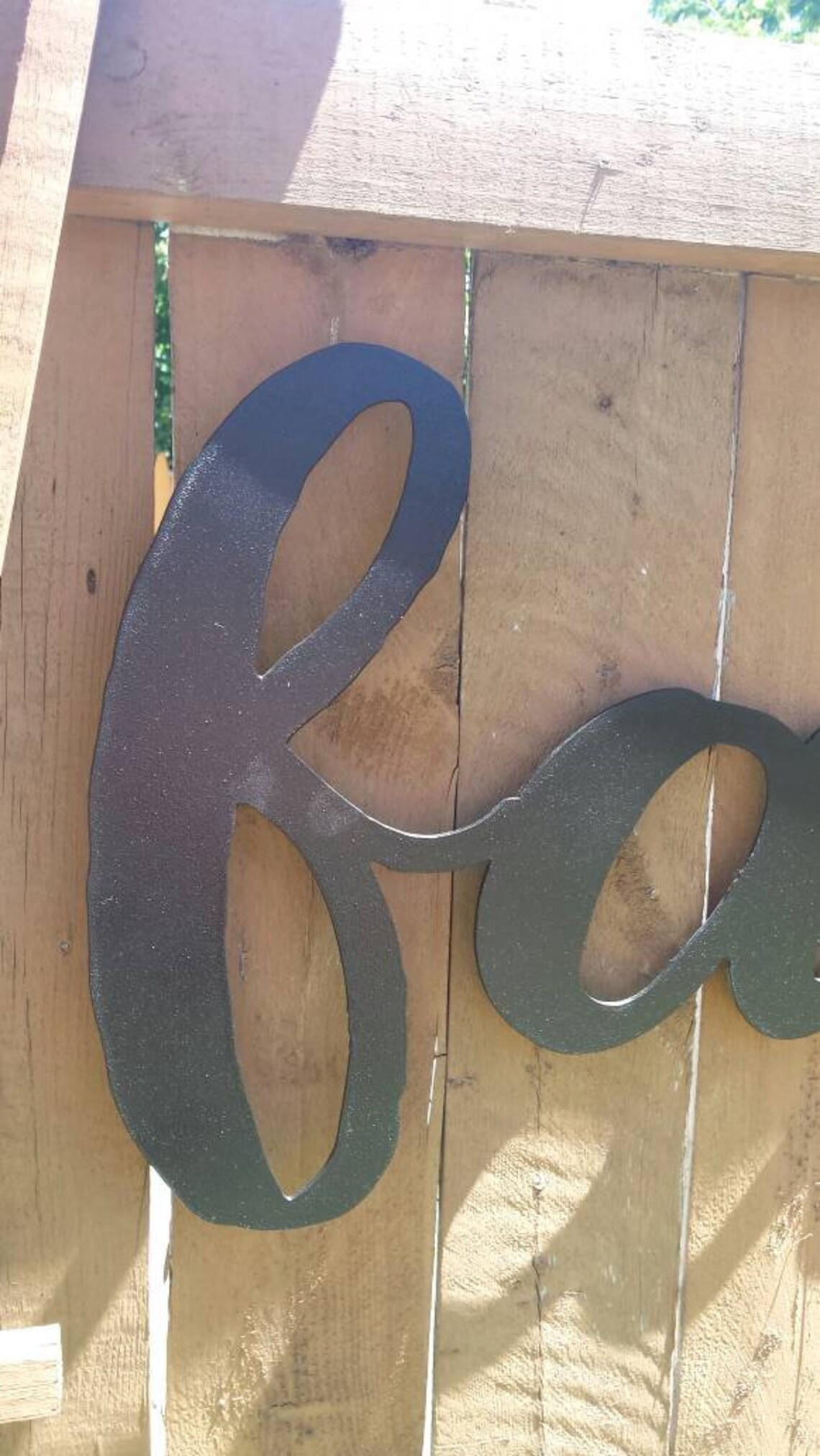 Family Metal Word Sign Distressed Rustic Rusted Wall Hanging Extra ...