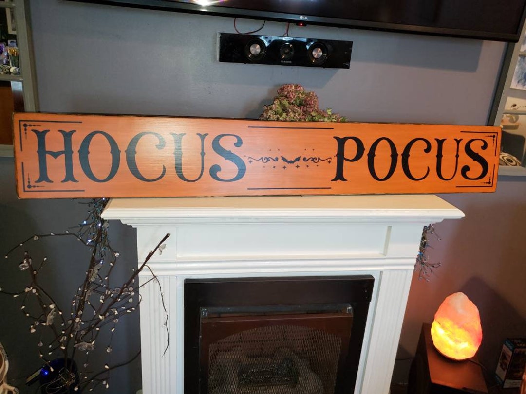 Hocus Pocus Sign Large Horizontal Halloween Sign Spooky Fall Decor ...