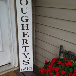 Personalized Extra Large Porch Sign Vertical Entryway Wood Sign ...