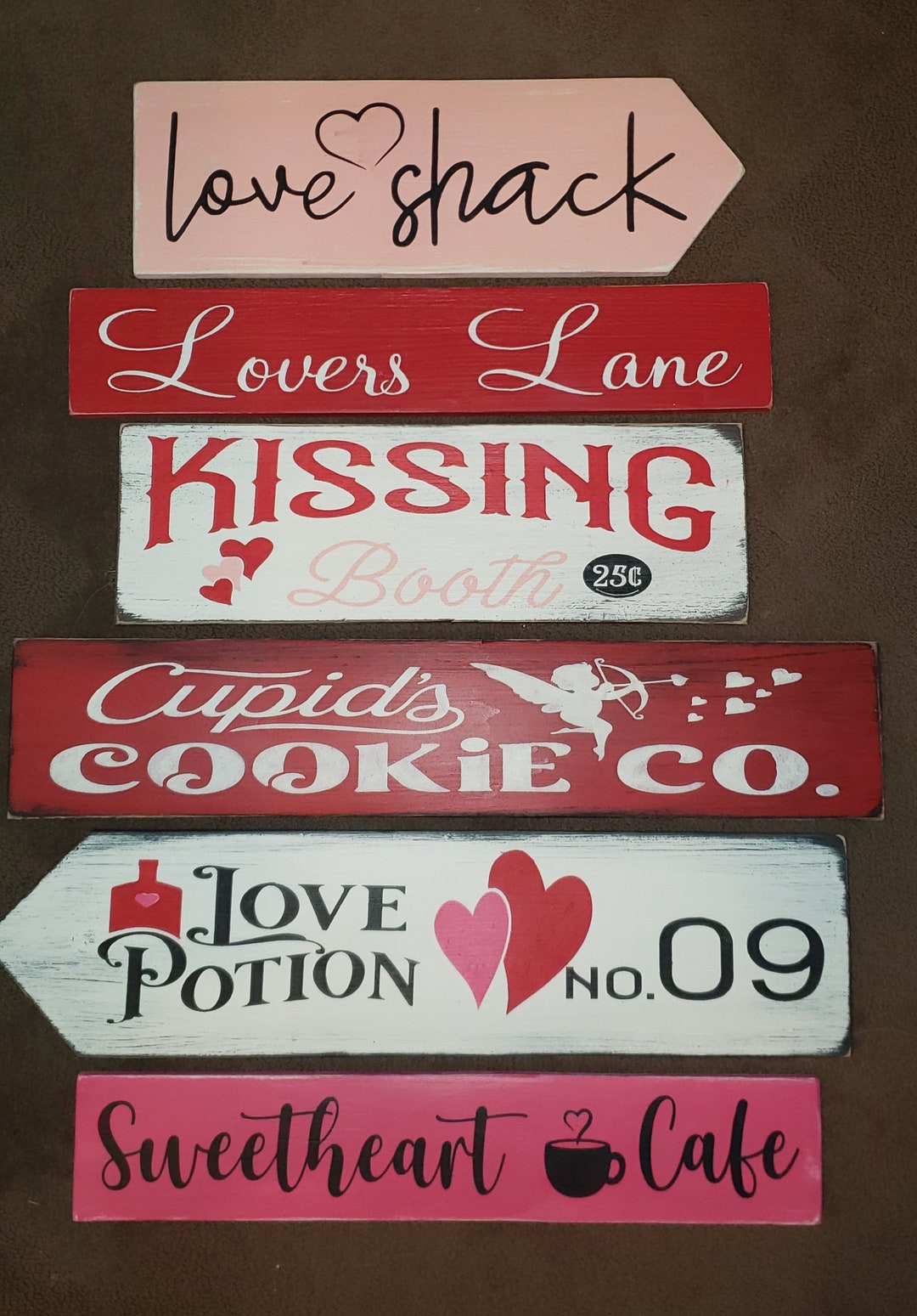 Valentine Directional Sign Individual Signs NO POST Lawn Ornament Love ...