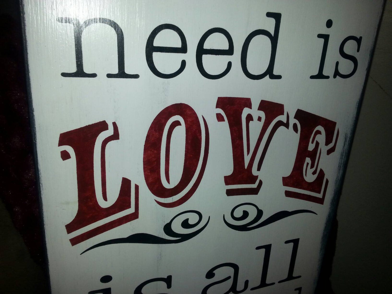 Love Sign All You Need is Love is All You Need Valentines Day | Etsy