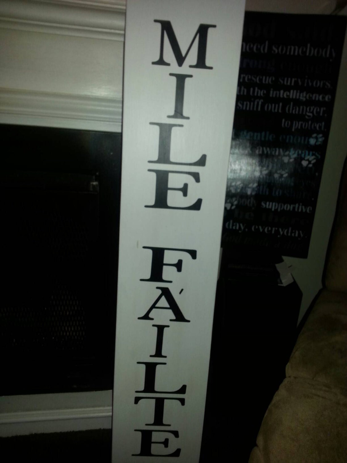 Cead Mile Failte Vertical Sign Gaelic Irish Hundred Thousand | Etsy